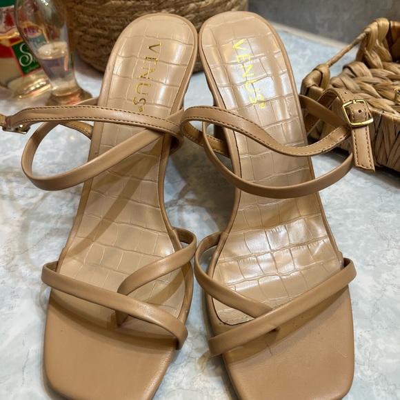 VENUS | Shoes | Venus Tan Strappy Heels New | Poshmark